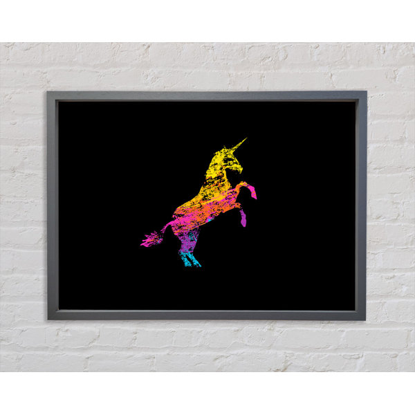 Happy Larry Rainbow Unicorn Framed Print | Wayfair.co.uk